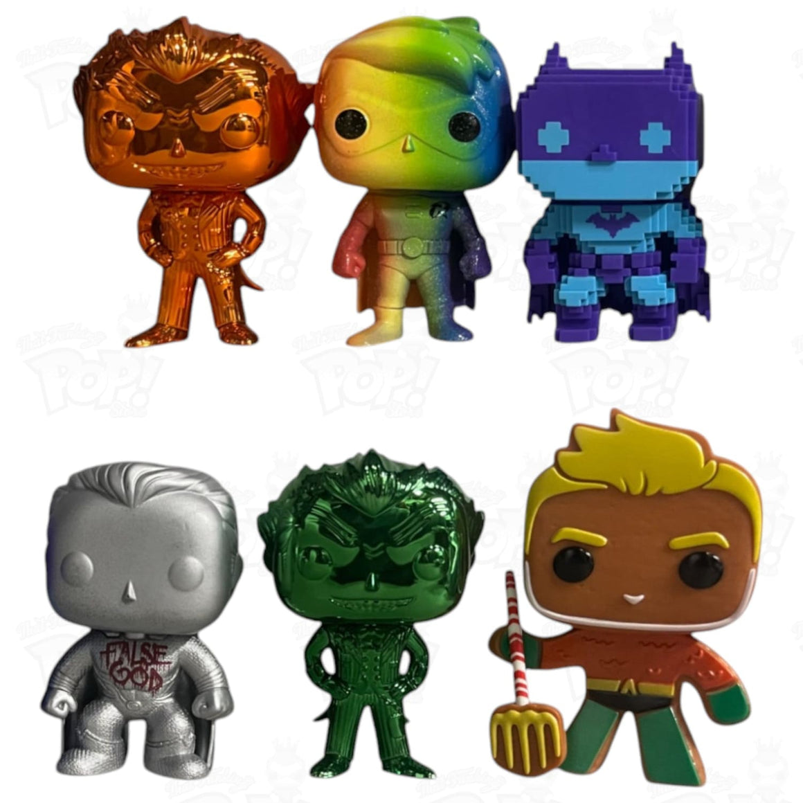 DC Out-of-Box Set: Chrome Joker, Rainbow Robin, Pixle Batman, Superman ...