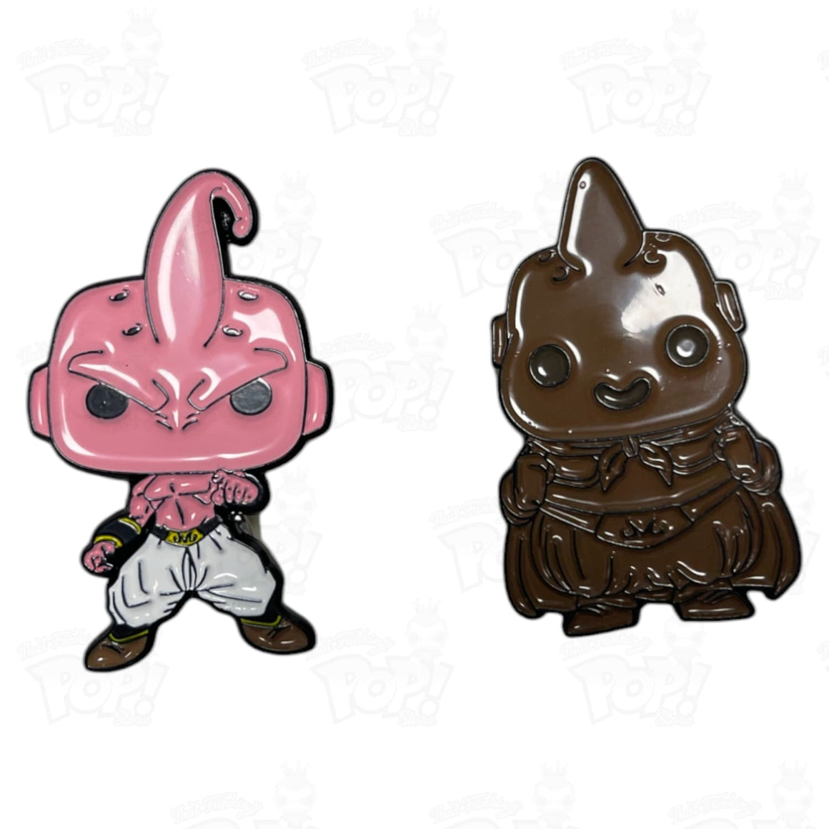 Funko Pop Enamel Pins 2 Pack: Chocolate Majin Buu and Kid Buu (Dragon ...