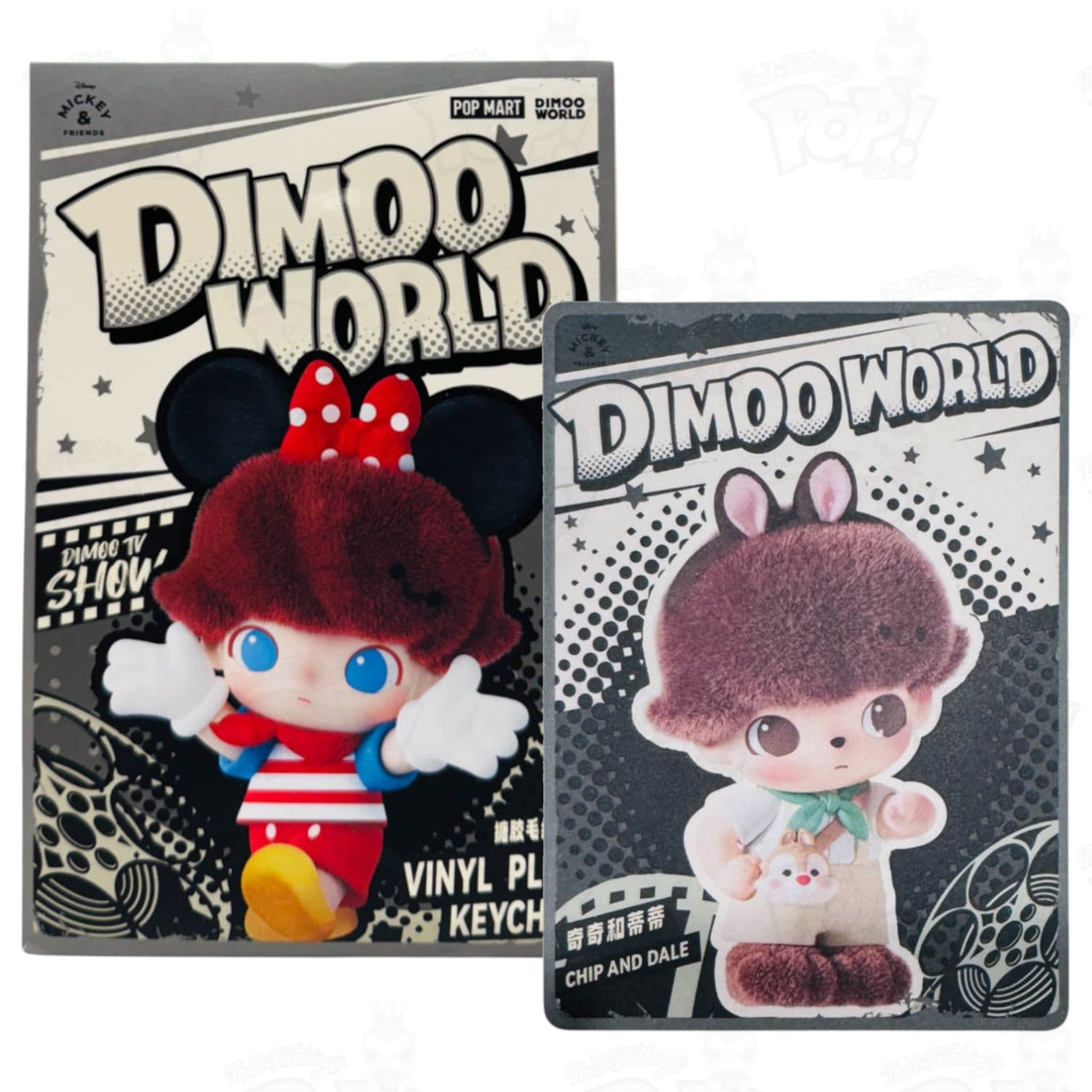 Pop Mart Dimoo World x Disney Series Plush Pendant CHIP N DALE