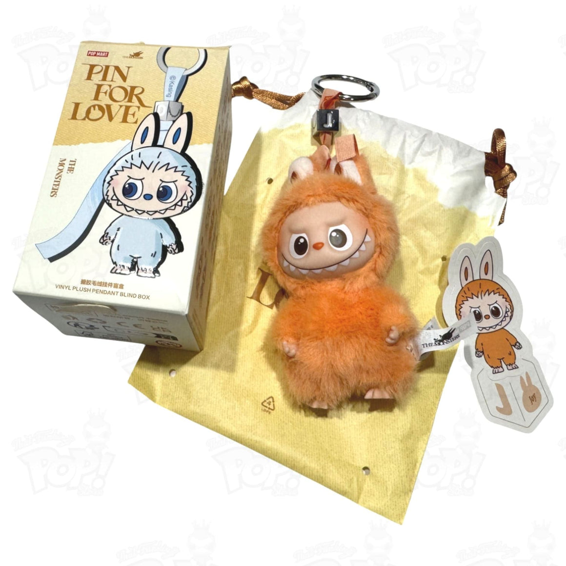 Pop Mart The Monsters Labubu Pin For Love Vinyl Plush Pendant (J)
