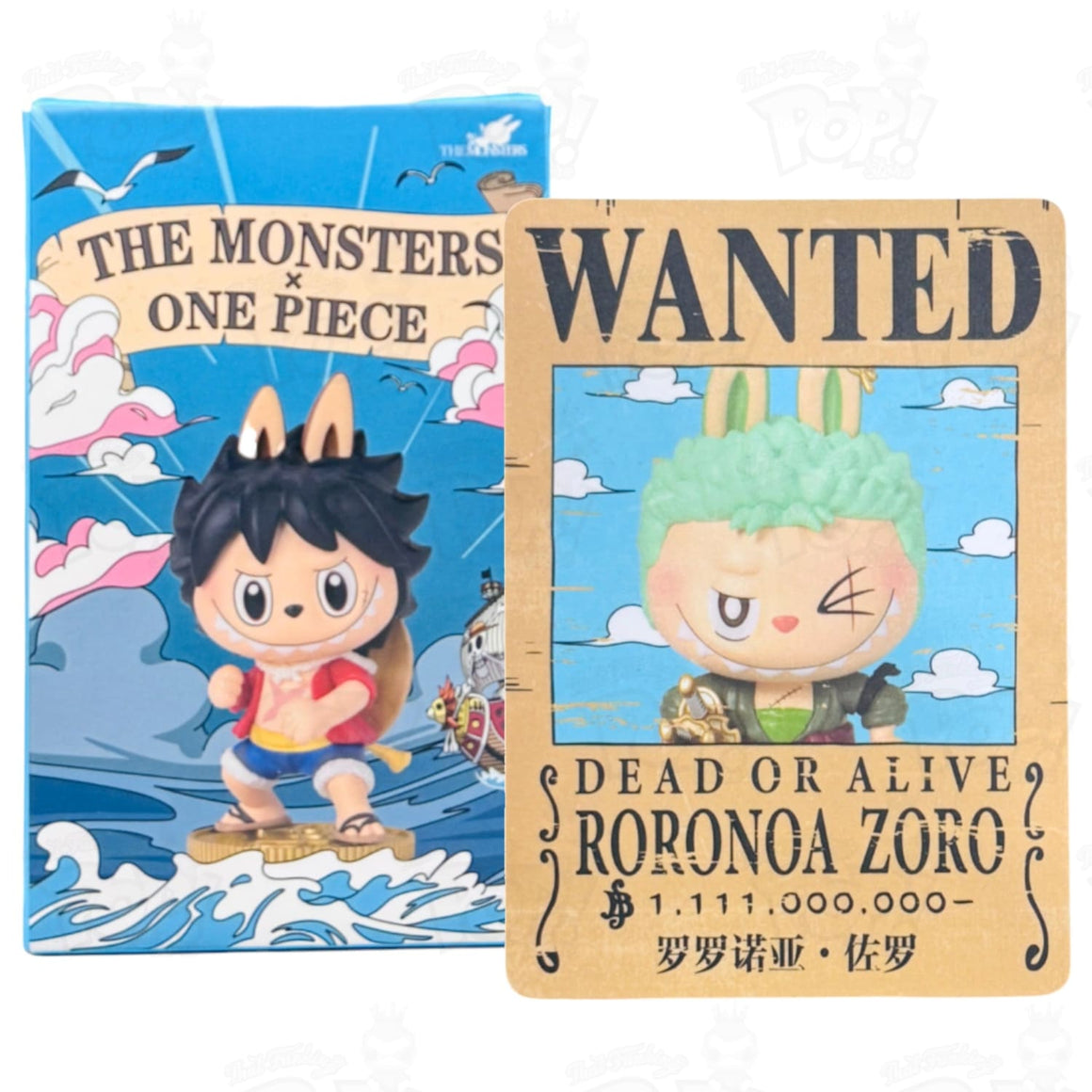 Pop Mart The Monsters X One Piece Series Labubu RORONOA ZORO